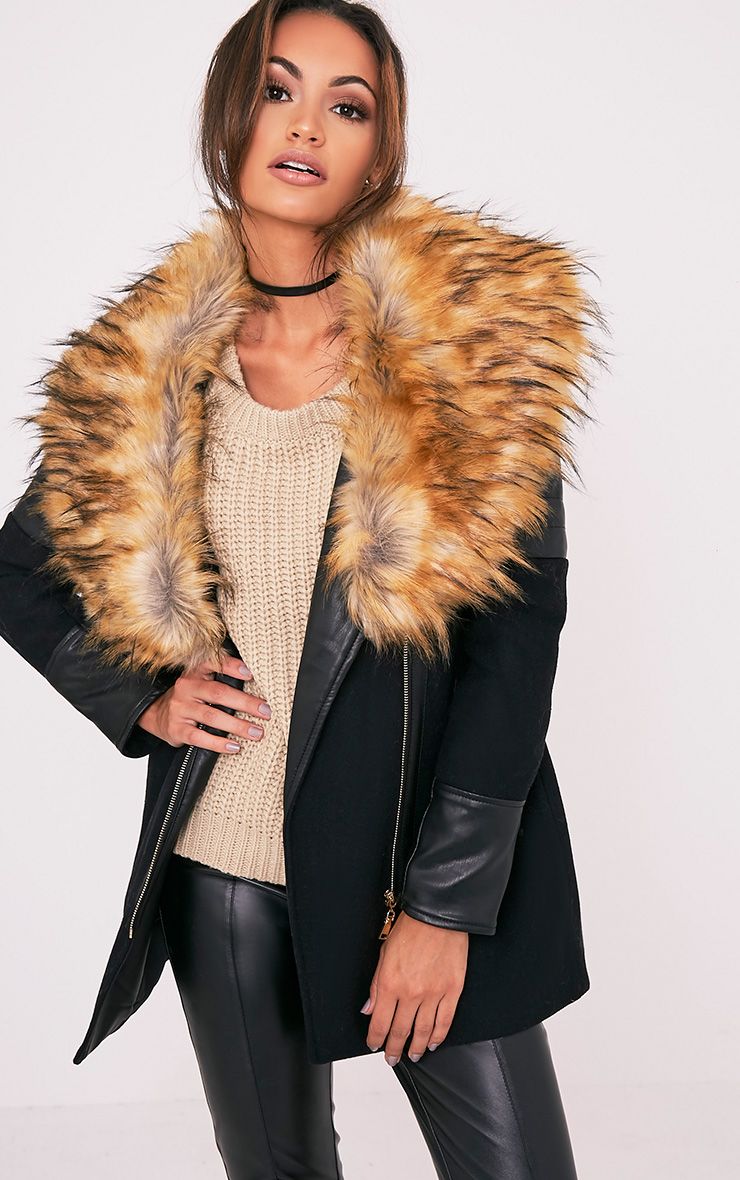Faux Fur Coats | Women's Fur Trim Jackets | PrettyLittleThing USA
