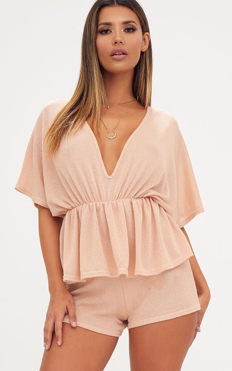 Playsuits & Rompers | Striped & Bardot | PrettyLittleThing